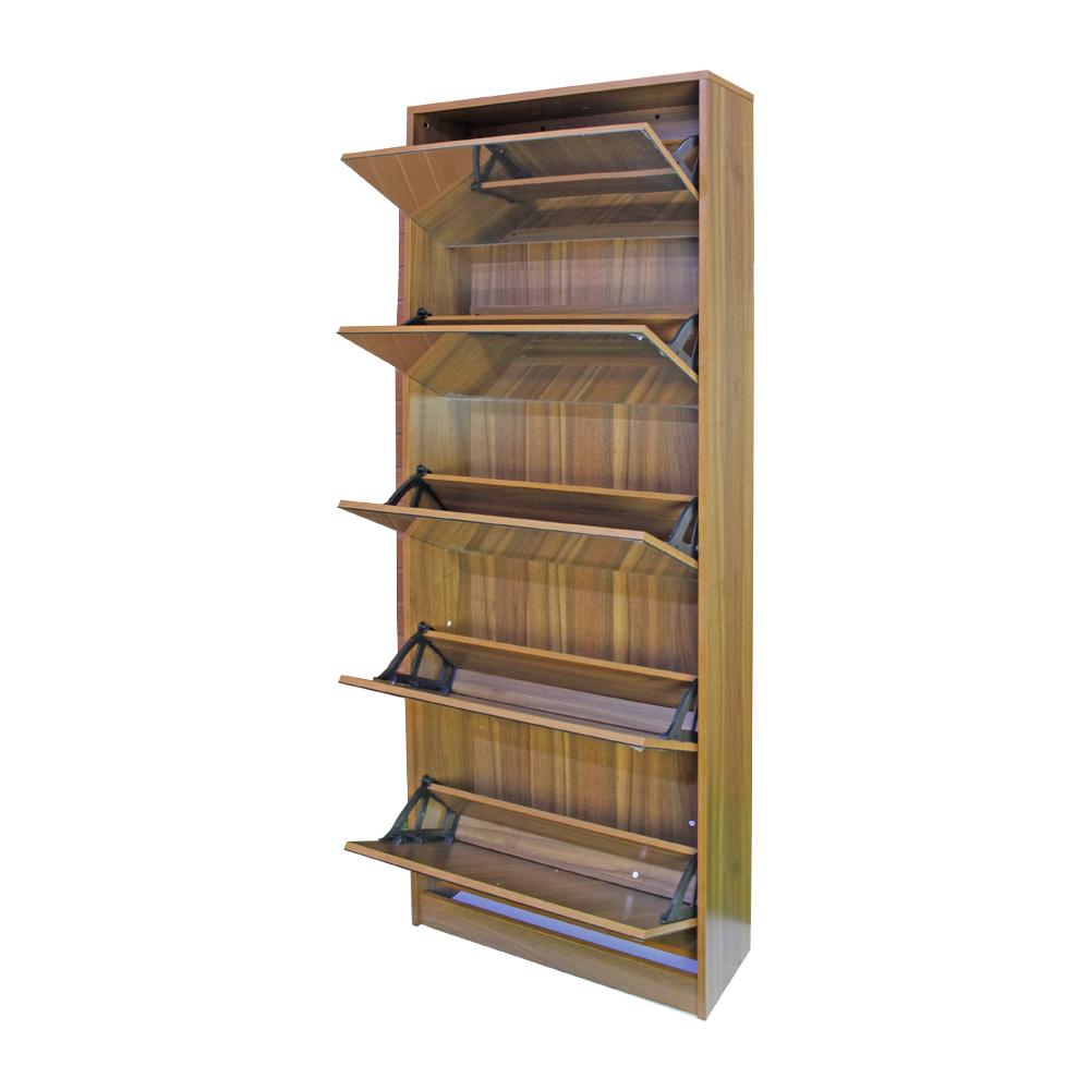 Castello - Elegant Mirrored Shoe Cabinet Full Length - 5 Drawer ...